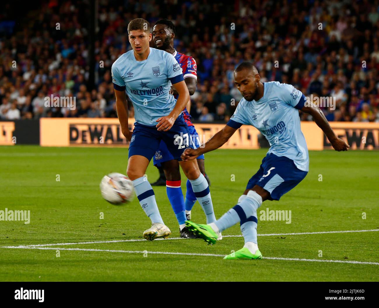 London ENGLAND - AUGUST 30 :L-R Vitaly Janelt of Brentford and Rico ...