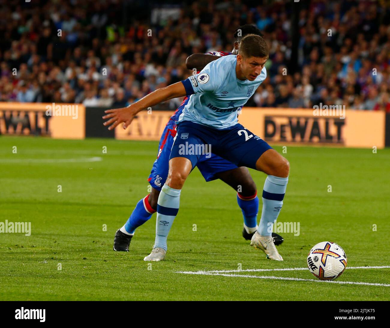 London ENGLAND - AUGUST 30 : Vitaly Janelt of Brentford in action ...