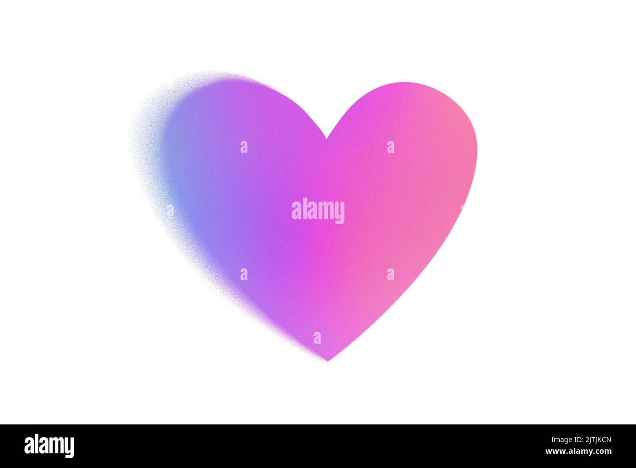 Pastel neon blurred heart shaped grainy gradient on white Stock Photo ...