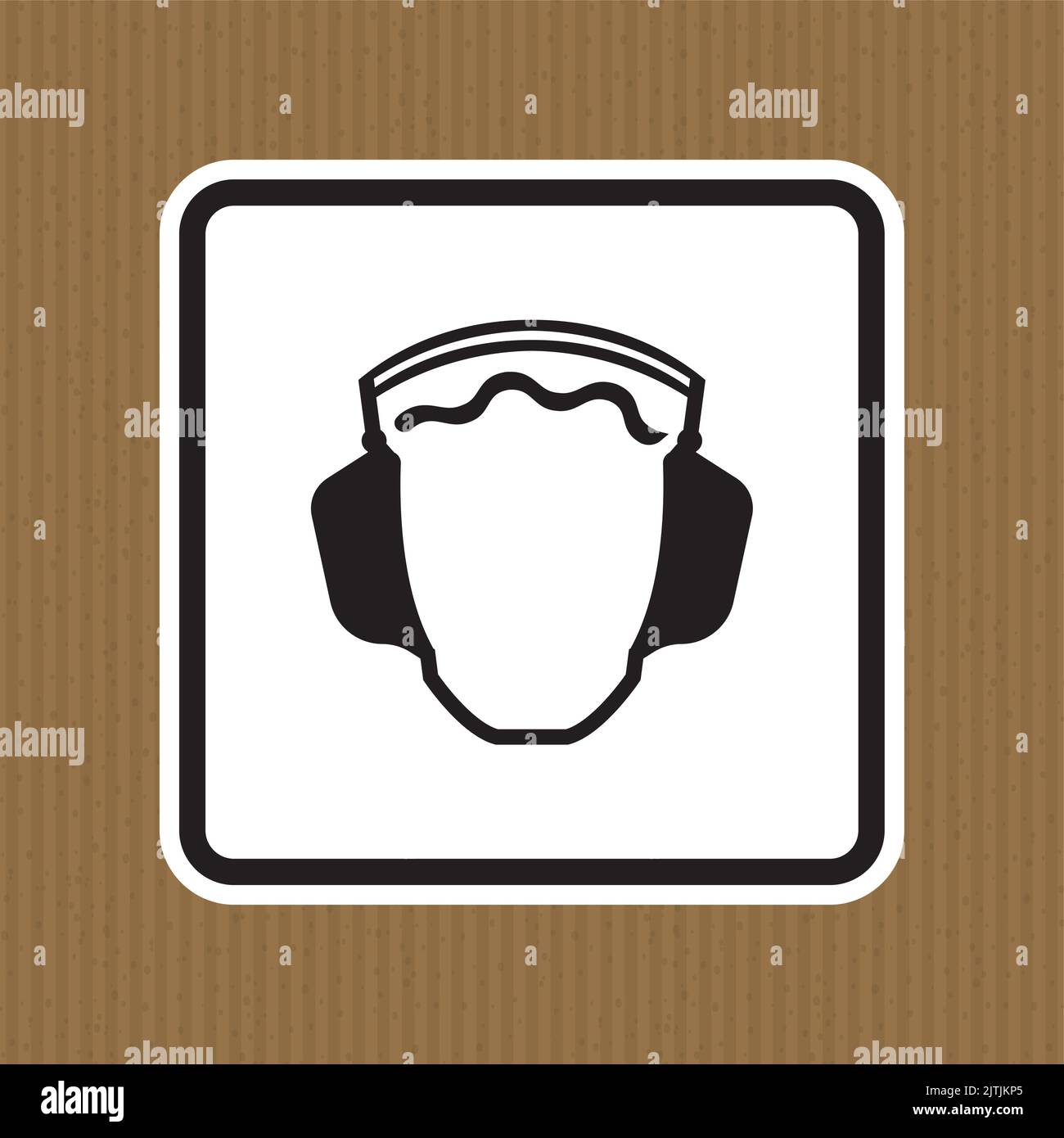 Hearing Protection Symbol Floor Sign Stock Vector Image & Art - Alamy
