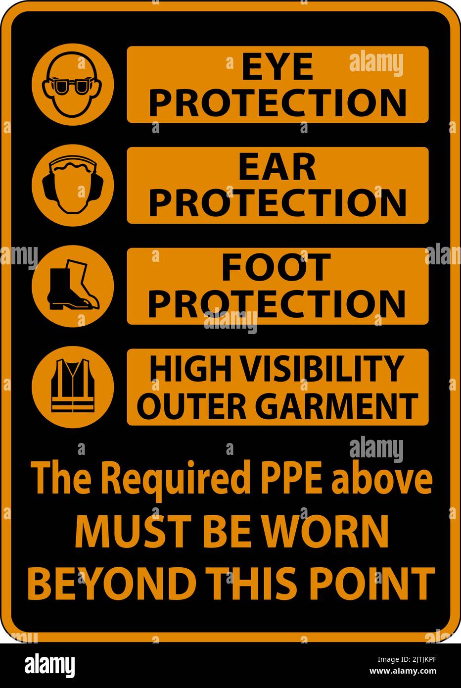 The Required PPE Must Be Worn Sign Stock Vector Image & Art - Alamy