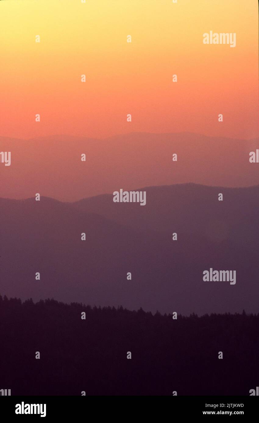 Clingmans Dome in Great Smoky Mountains National Park in Tennessee ...
