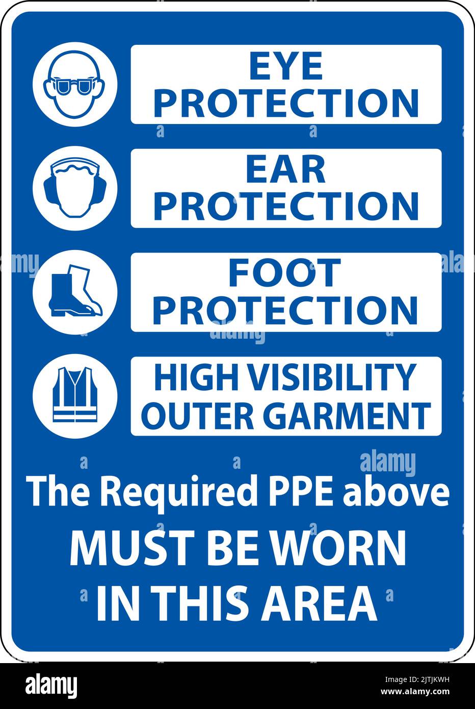 PPE Must Be Worn In This Area Sign Stock Vector Image & Art - Alamy
