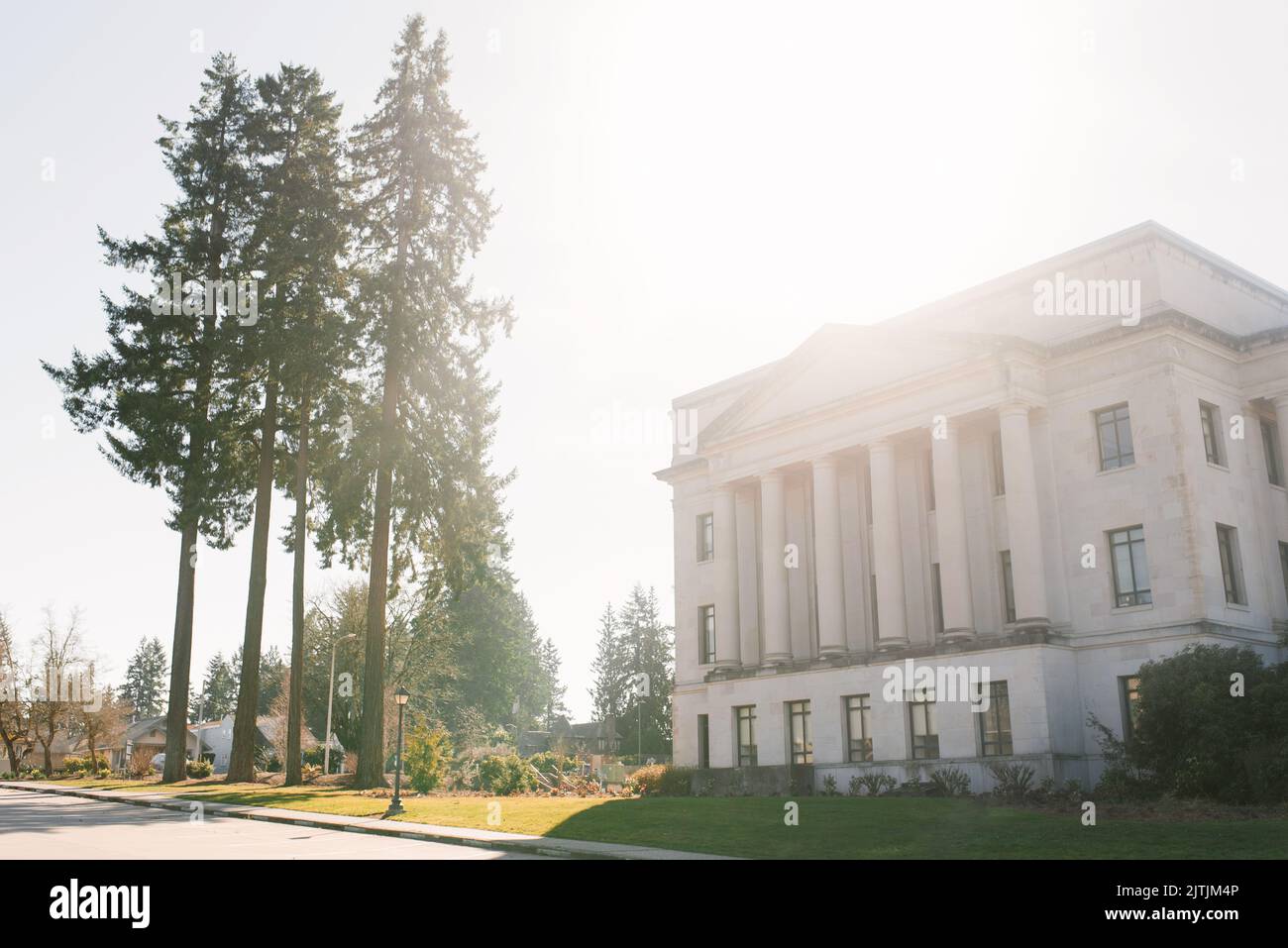 Olympia, USA. March 2022. The Insurance House building near the ...