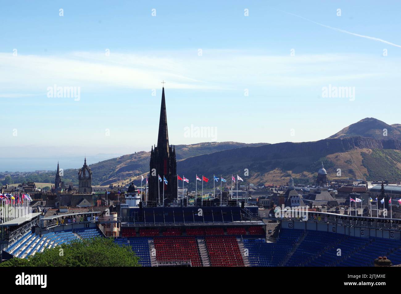 Edinburgh castle panorama hi-res stock photography and images - Alamy