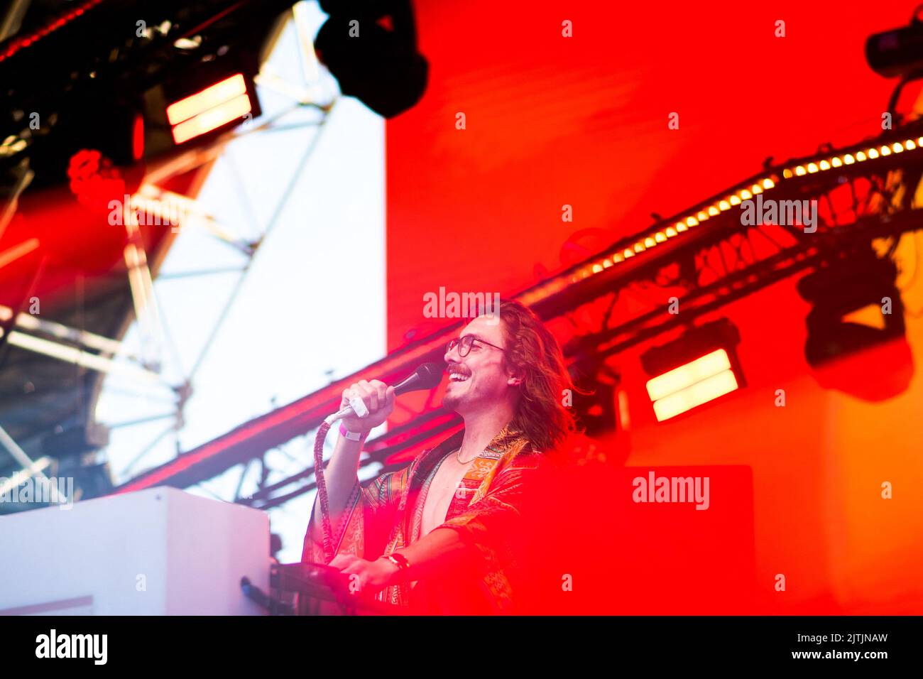 French-American musician Marc Rebillet performs during the Touquet ...