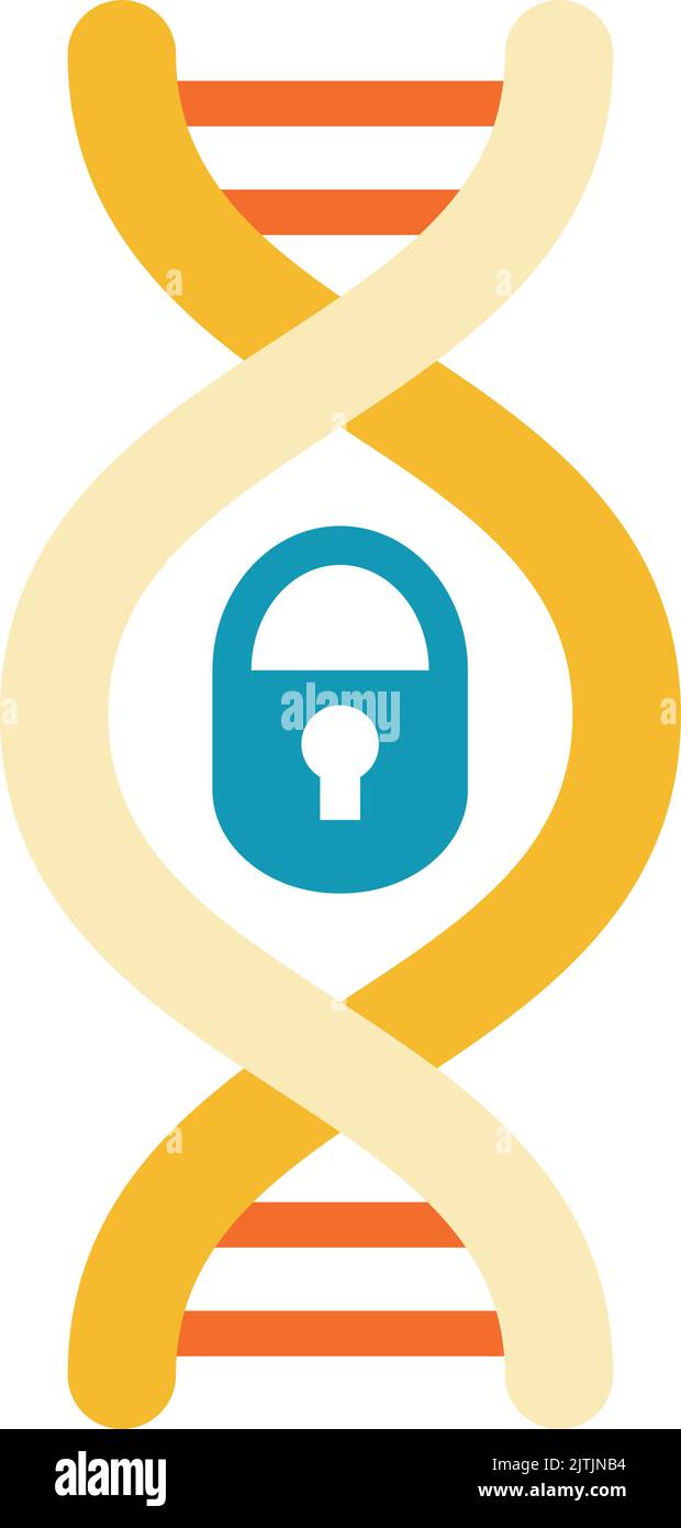 Dna code icon. Genetic helix lock. Biology research Stock Vector Image ...