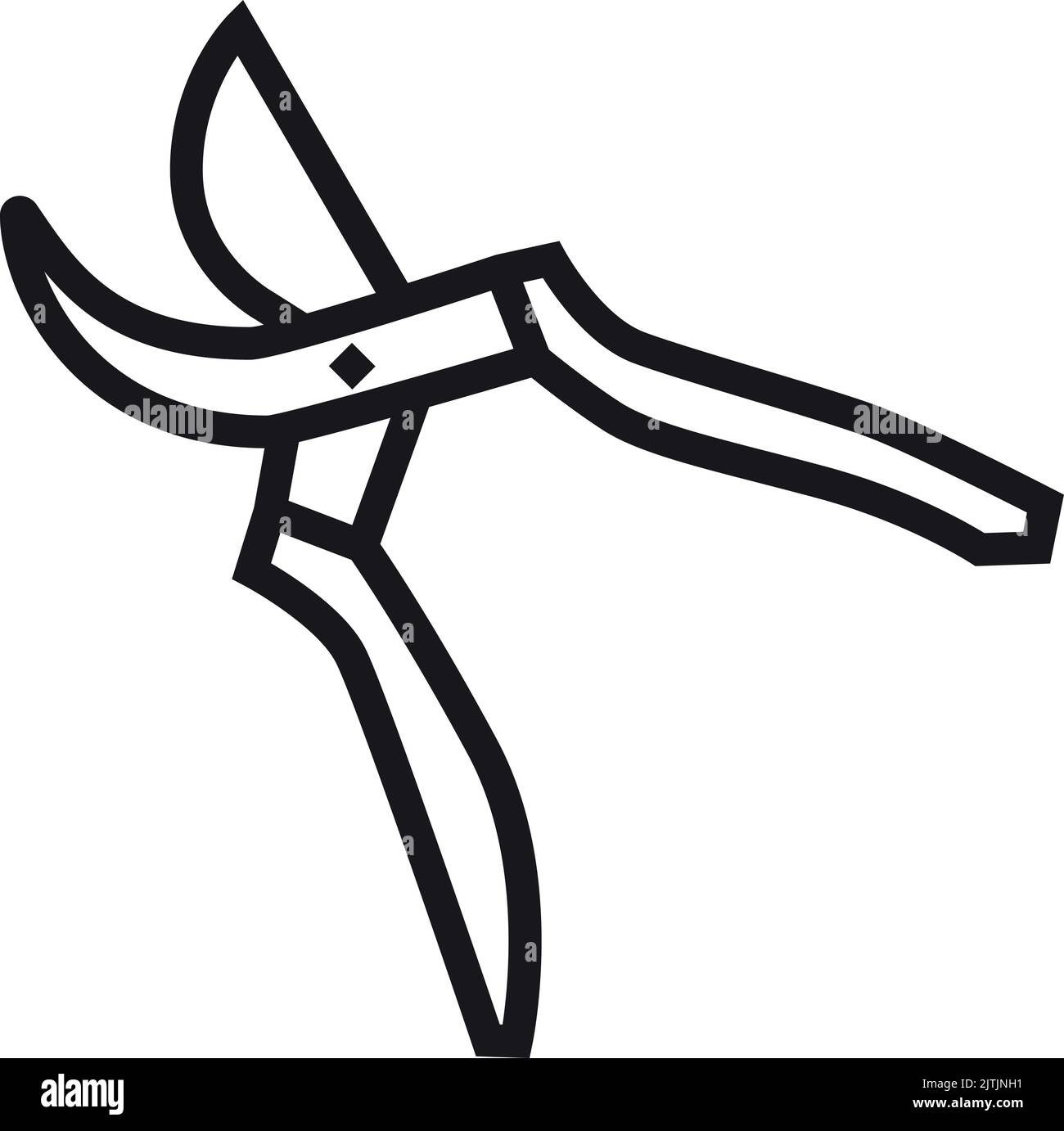 Secateurs line icon. Gardening hand tool symbol Stock Vector Image ...