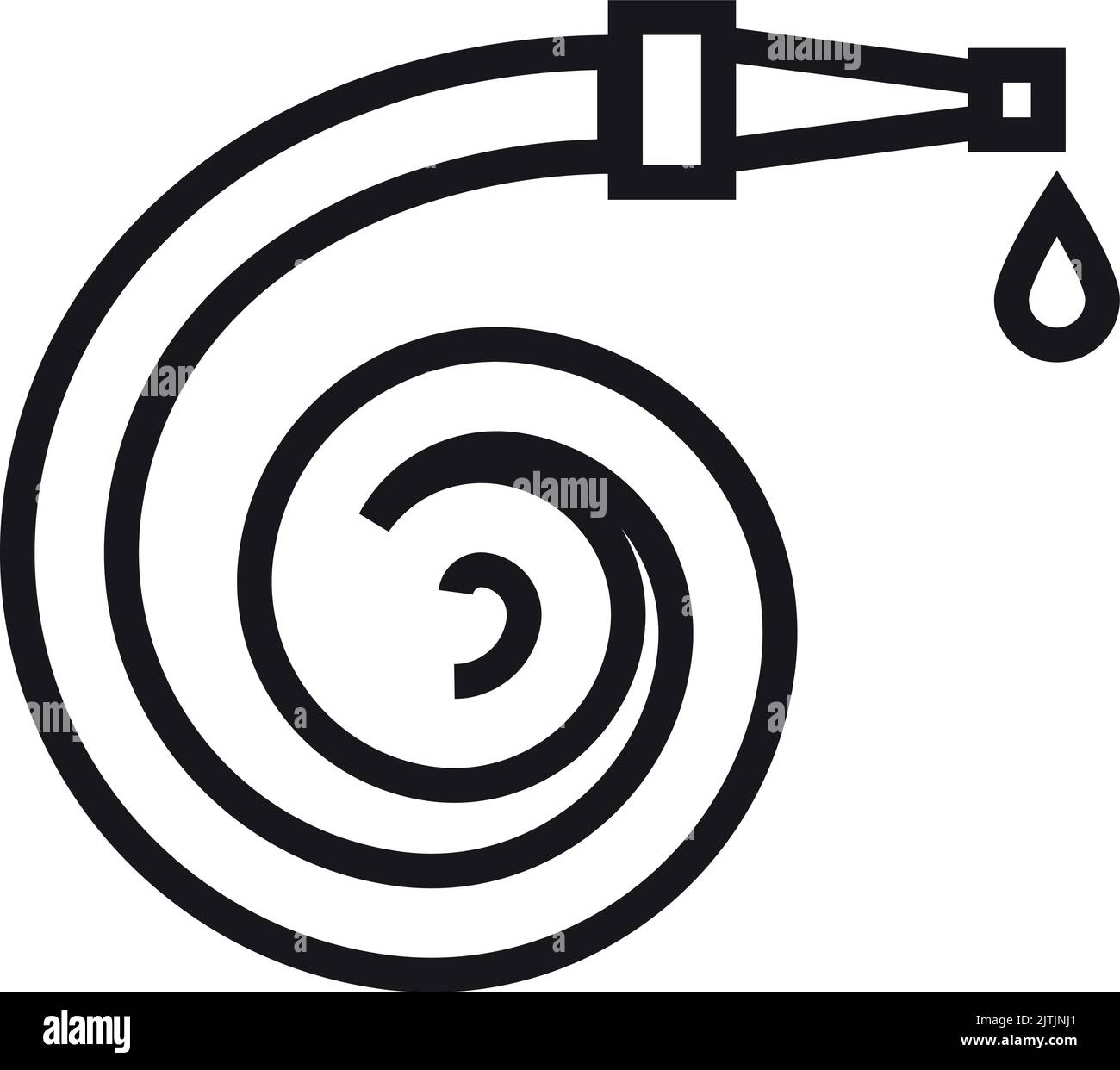 Garden hose line icon. Watering tool symbol Stock Vector Image & Art ...