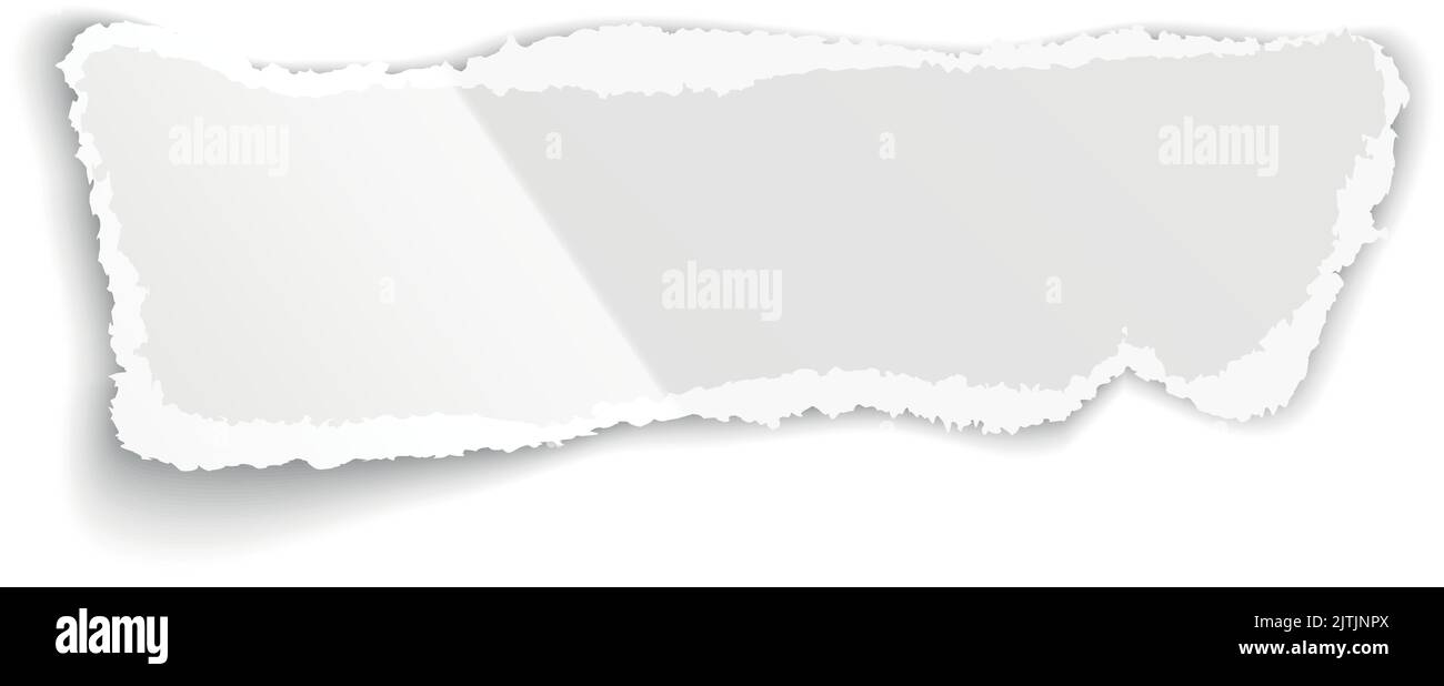 Torn paper scrap. Ripped realistic white note Stock Vector Image & Art ...