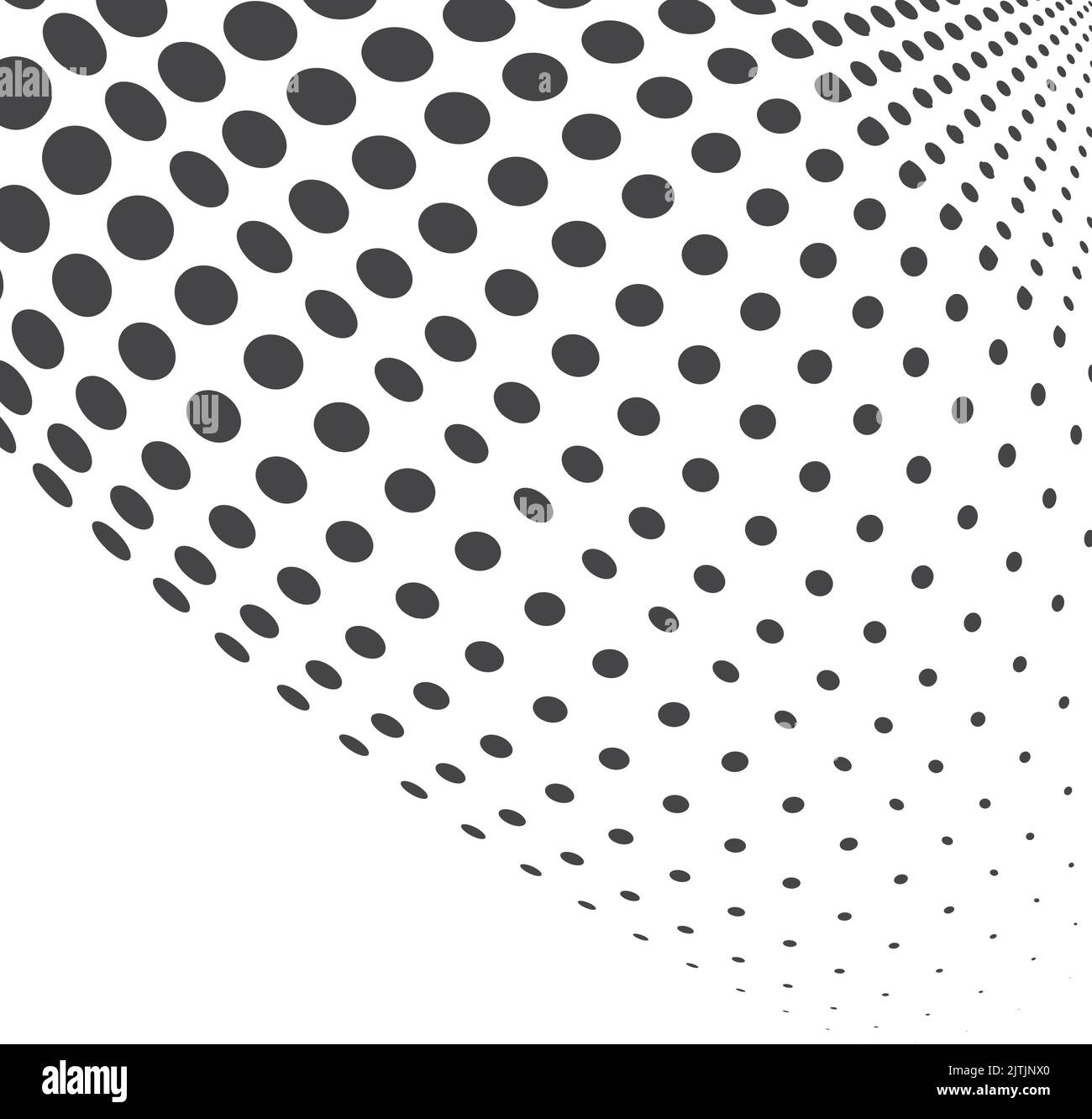 Halftone logo. Dot pattern abstract shape element Stock Vector Image ...