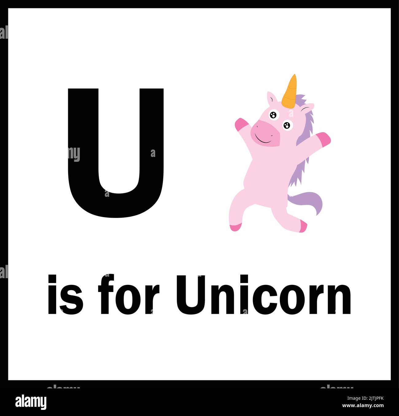 Letter u unicorn hi-res stock photography and images - Alamy