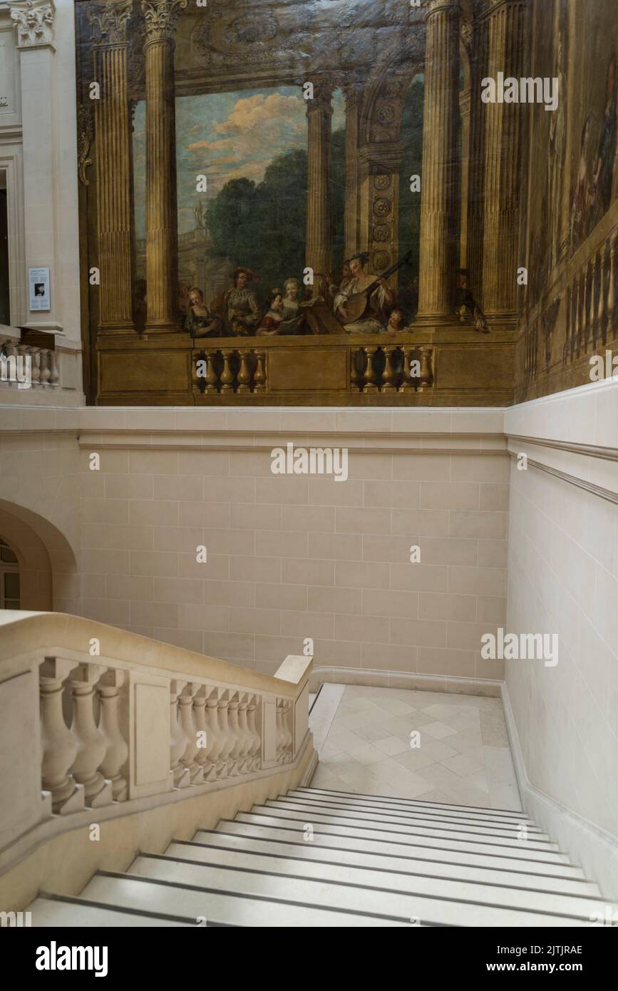 The stairway de Luynes (18th century, Carnavalet Museum, a museum ...