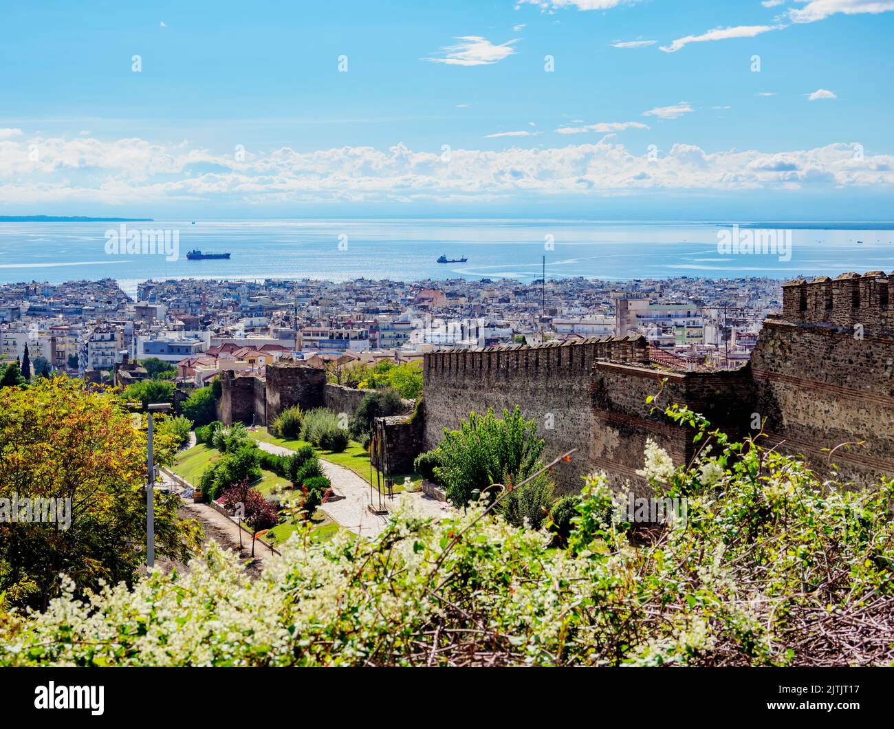Walls of Ano Poli, the Upper Town, Thessaloniki, Central Macedonia, Greece Stock Photo - Alamy