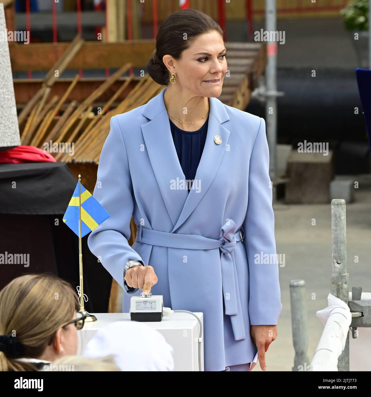 Crown Princess Victoria activates the southern mooring hatch during the ...