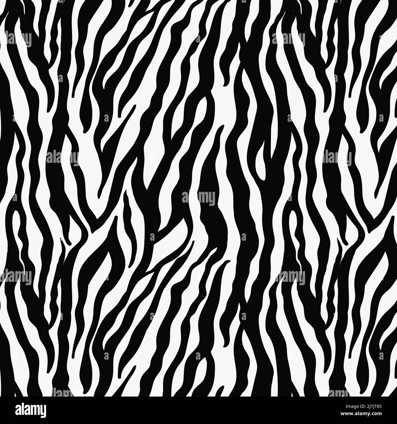 Seamless vector black and white zebra fur pattern Stock Vector Image ...