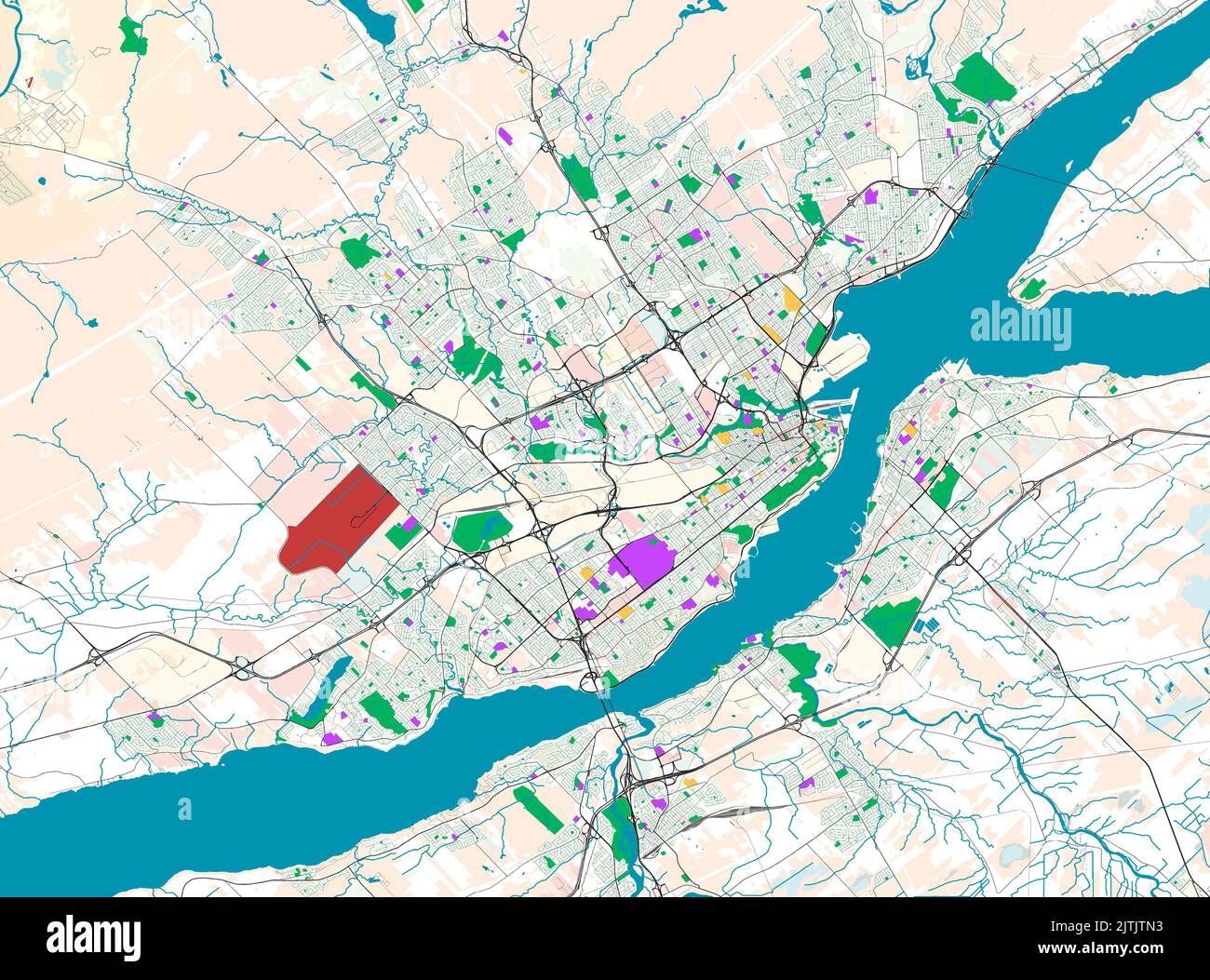 Map of quebec city hi-res stock photography and images - Alamy