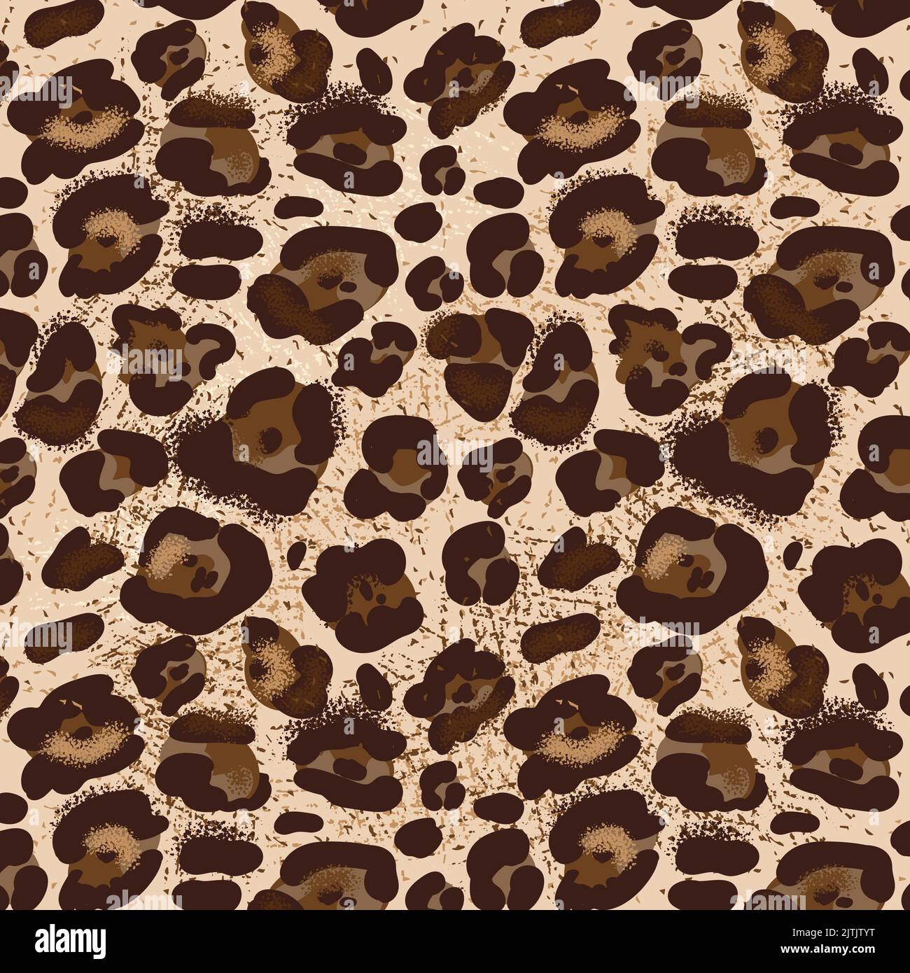 Hand drawing seamless pattern. Jaguar skin print Stock Vector Image ...