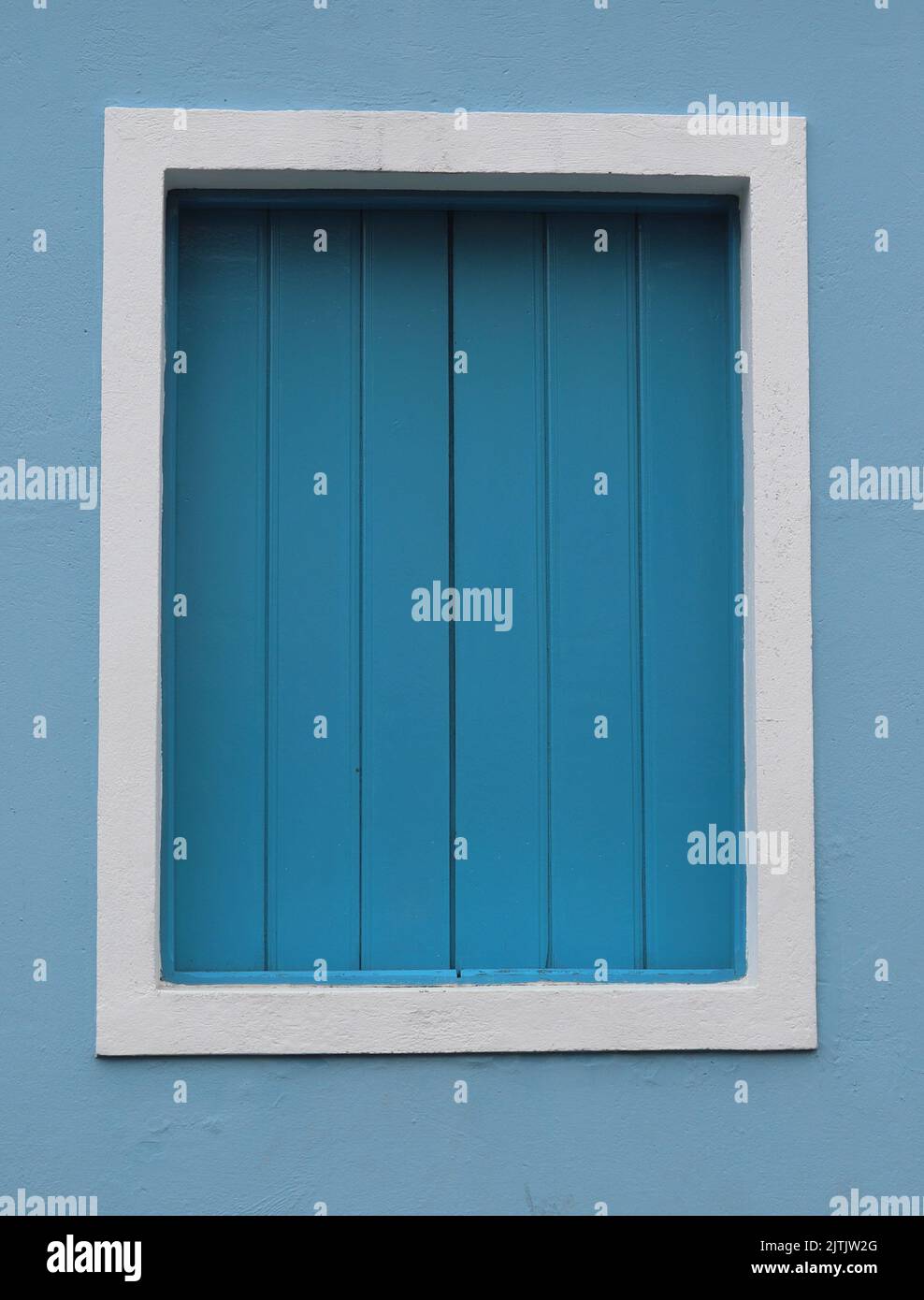 Nice old blue windon in a house at Tatuamunha district, Alagoas, Brazil ...