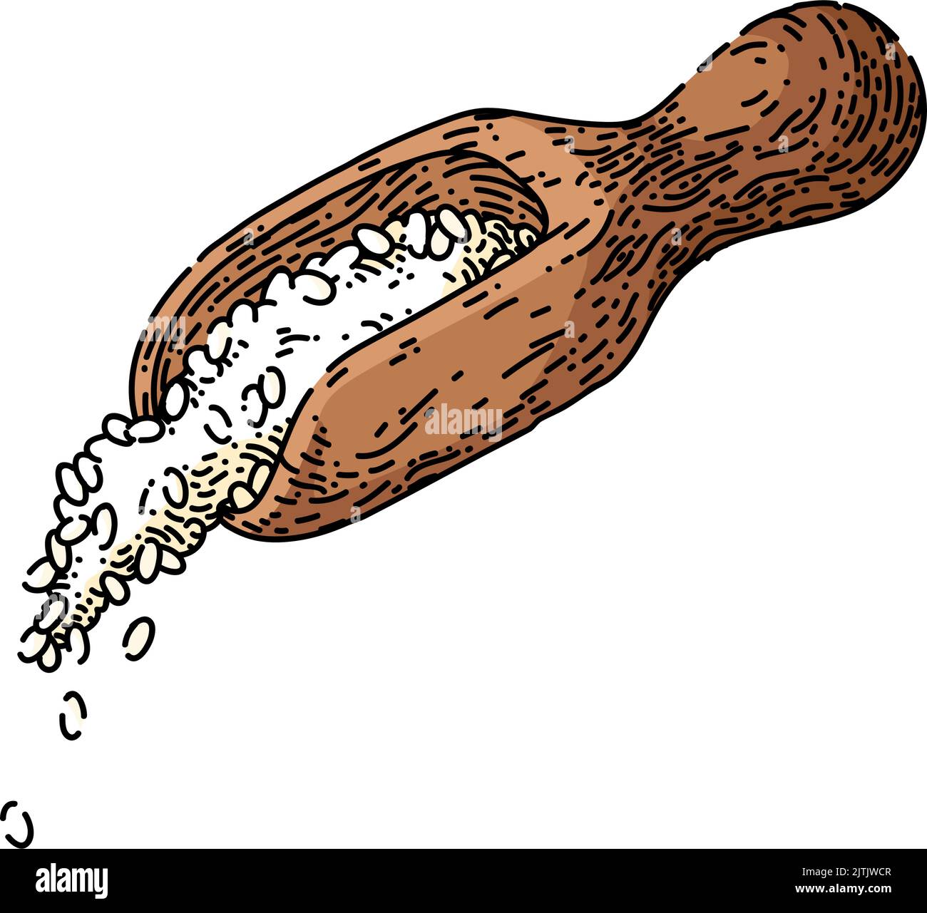 rice spoon sketch hand drawn vector Stock Vector Image & Art - Alamy