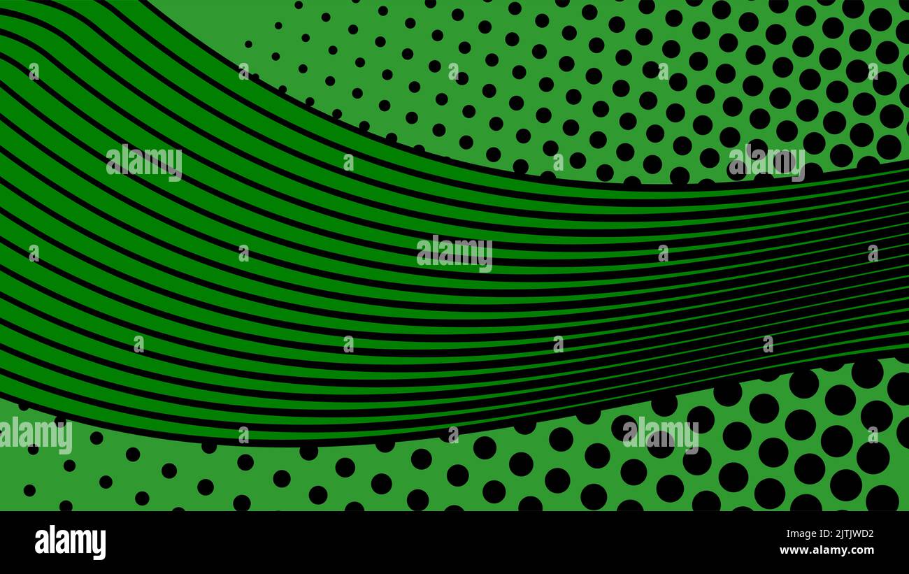 green background poster illustration with lines design in vector format ...