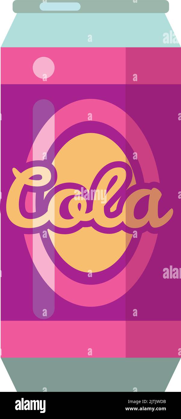 Cola can cartoon icon. Cold sparkling drink Stock Vector Image & Art ...