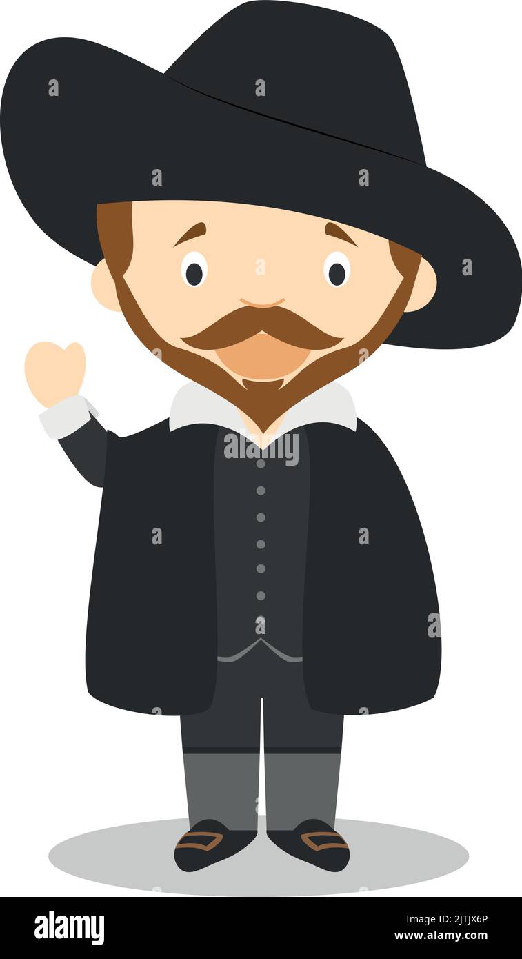 Rubens cartoon character. Vector Illustration. Kids History Collection ...