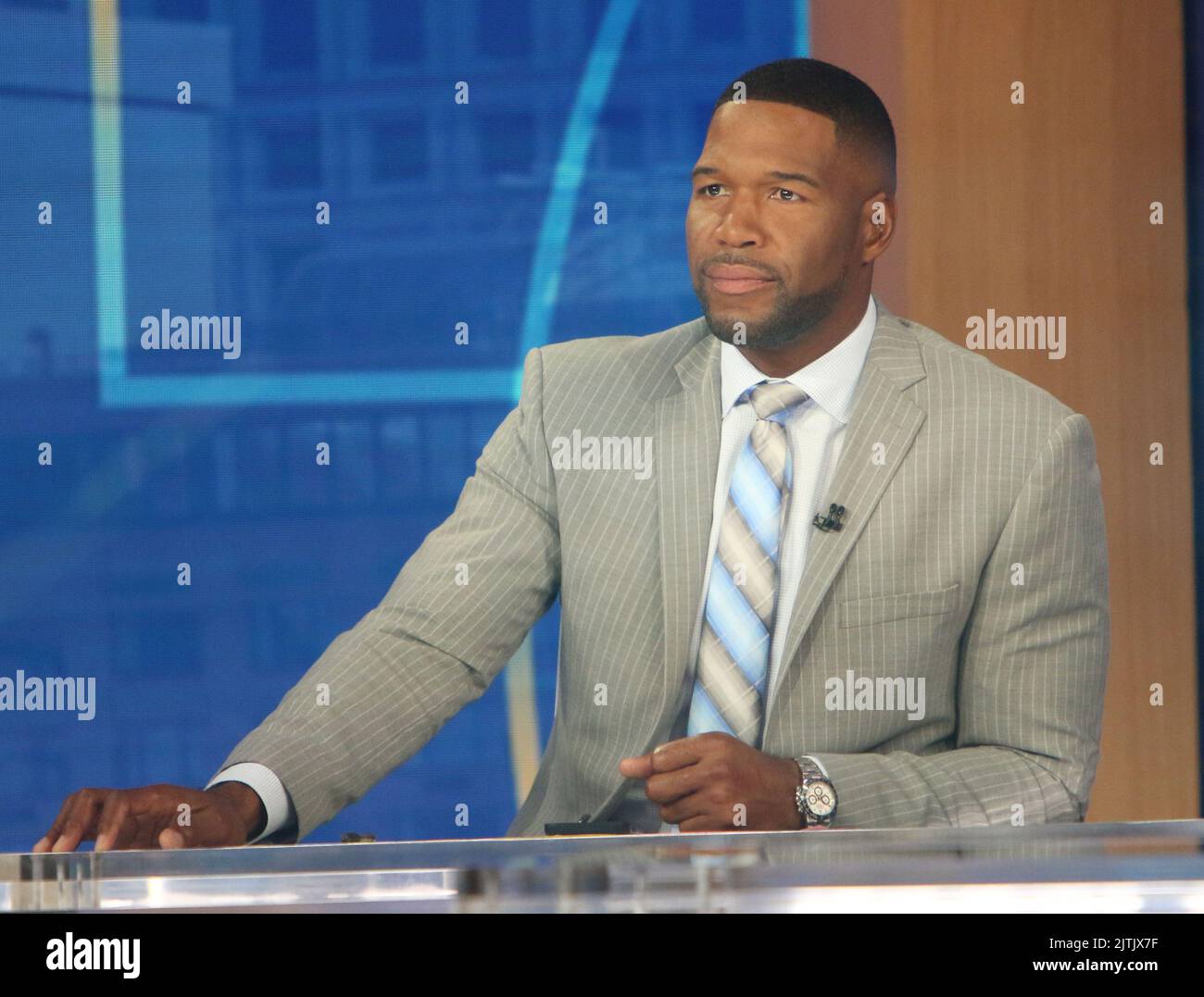 August 30, 2022 Michael Strahan on the set of Good Morning America in ...