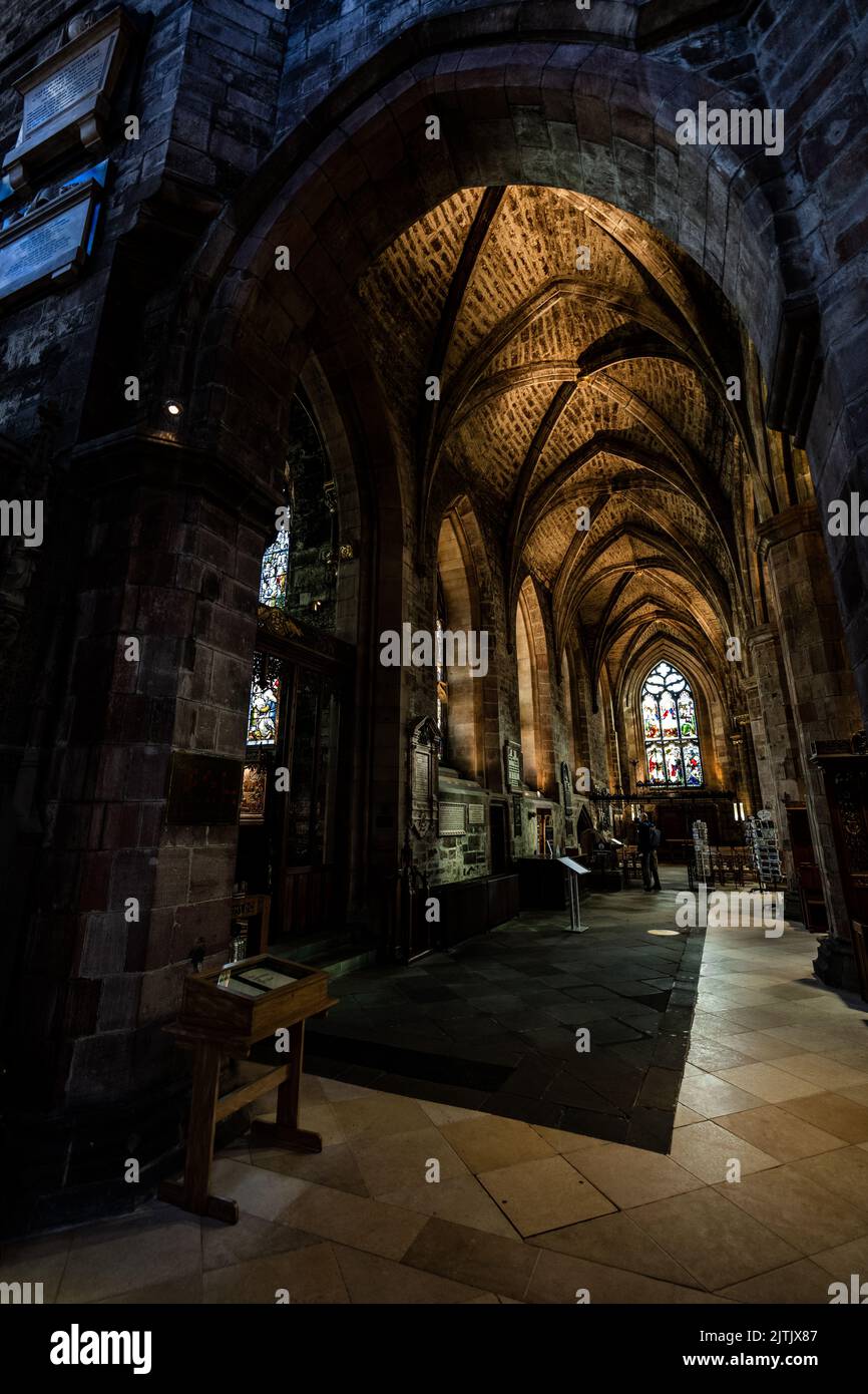 The interior of Saint Giles Cathedral or High Kirk of Edinburgh ...