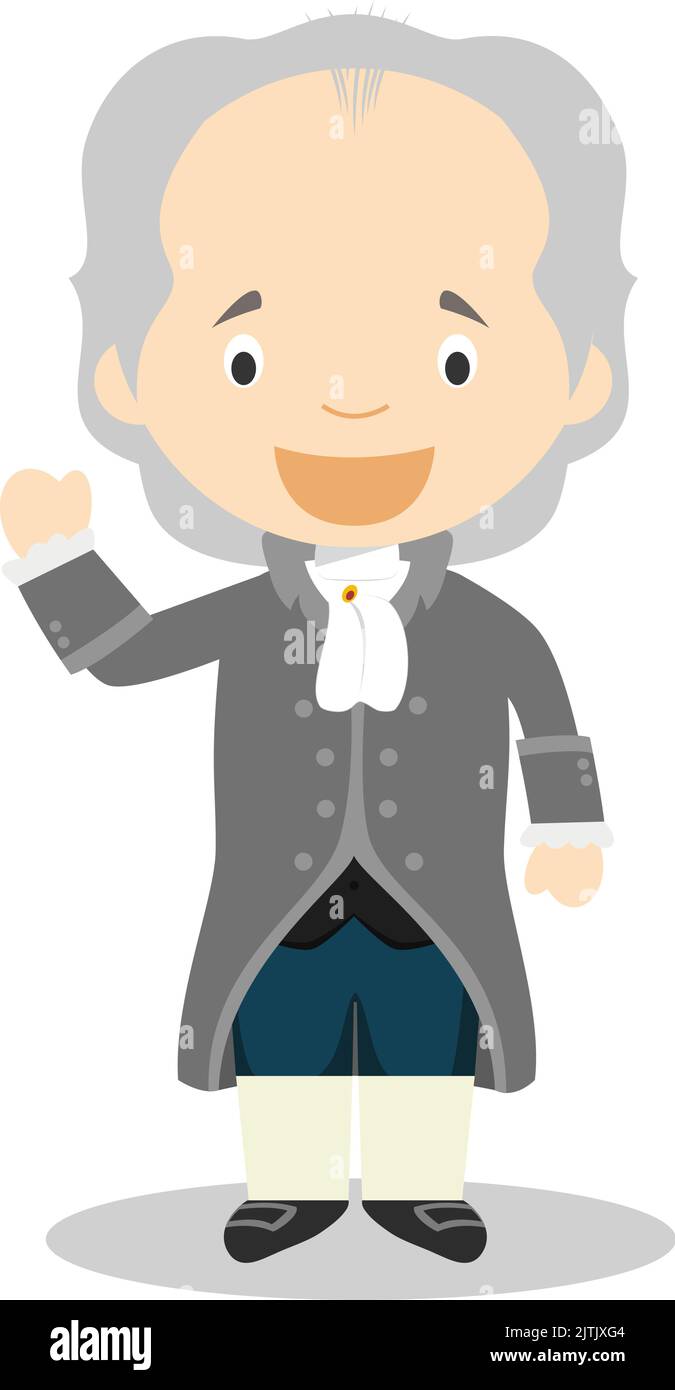 Johan Wolfgang von Goethe cartoon character. Vector Illustration. Kids ...