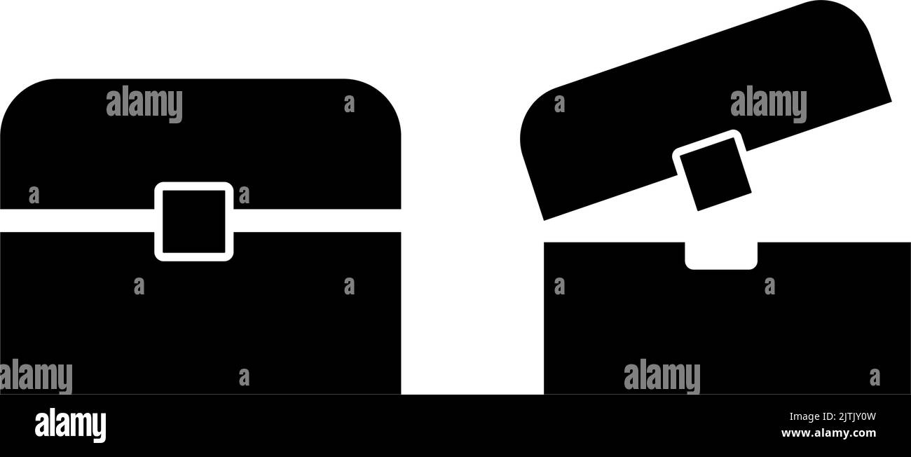 Treasure chest open and closed Stock Vector Images - Alamy