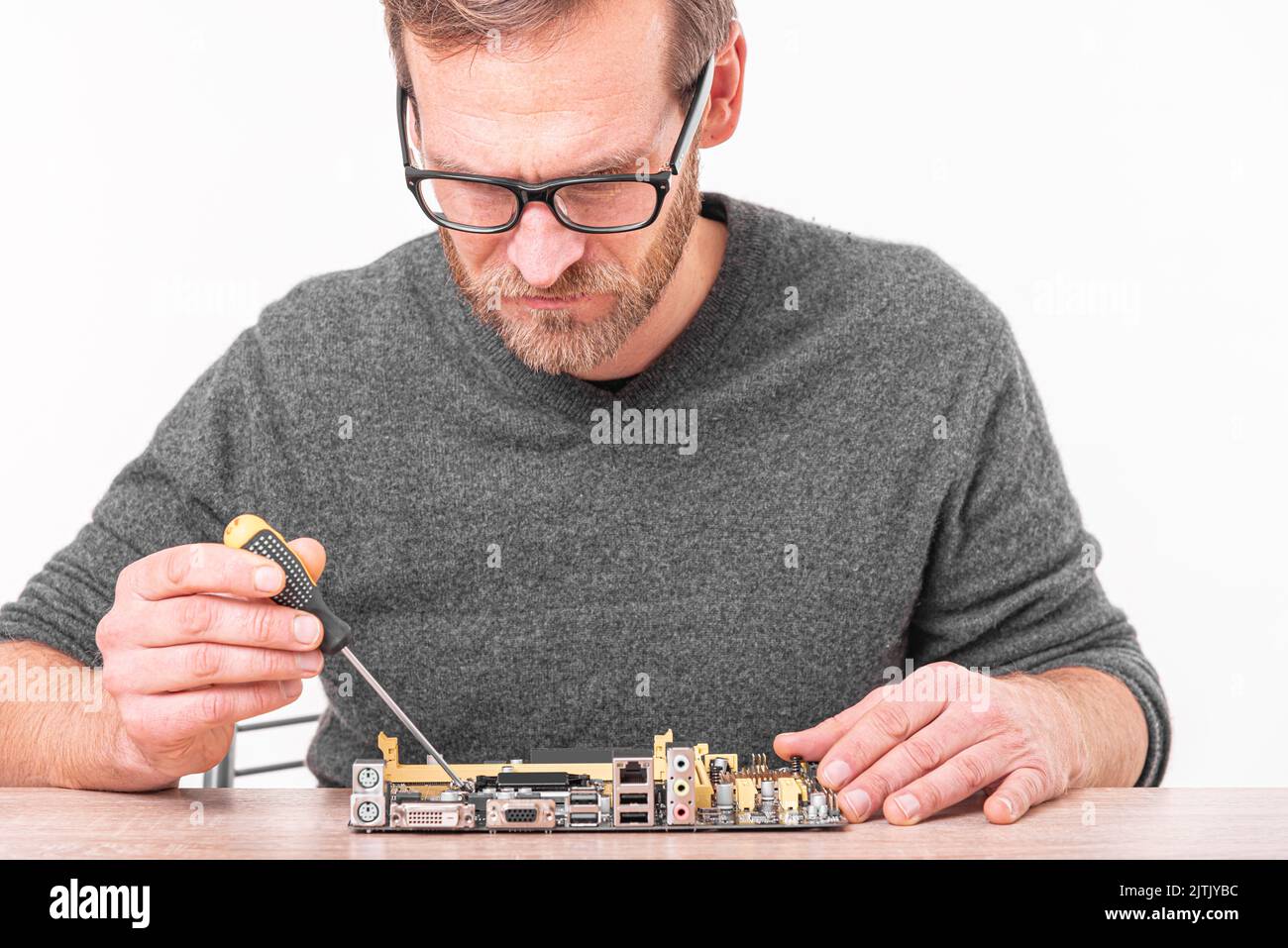 Repair, assembly and restoration of personal computers Stock Photo - Alamy