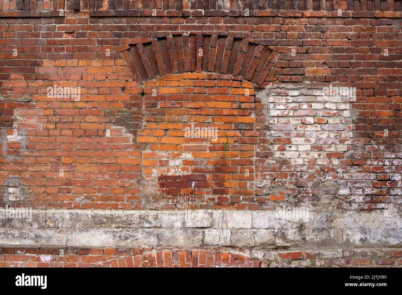 Old brick wall. Brickwork from an old brick in a rustic style. The ...