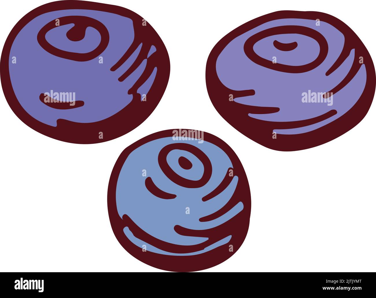 Fresh ripe blueberries hand Stock Vector Images - Alamy