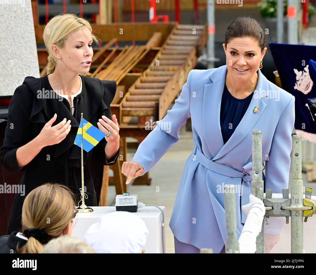 Crown Princess Victoria activates the southern mooring hatch during the ...