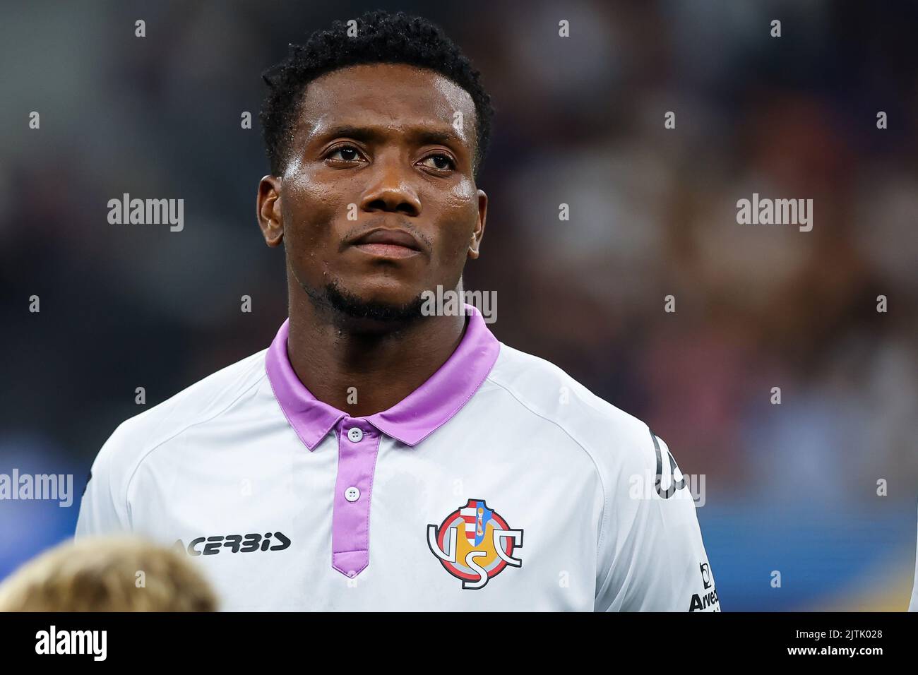 David Okereke of US Cremonese looks on during the Serie A 2022/23 ...