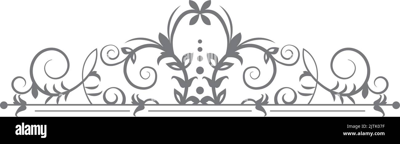 Vintage ornate header. Luxury swirl decorative border Stock Vector ...