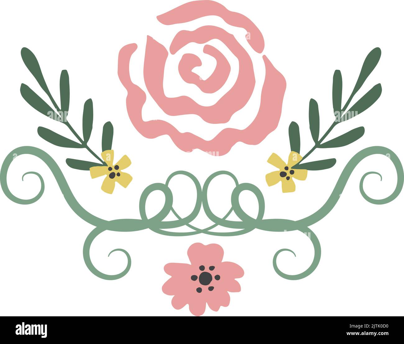 Delicate leaf vine pattern Stock Vector Images - Alamy