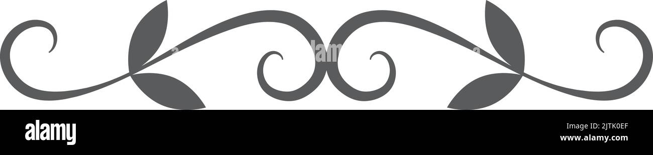 Elegant page divider. Natural vine decorative border Stock Vector Image ...