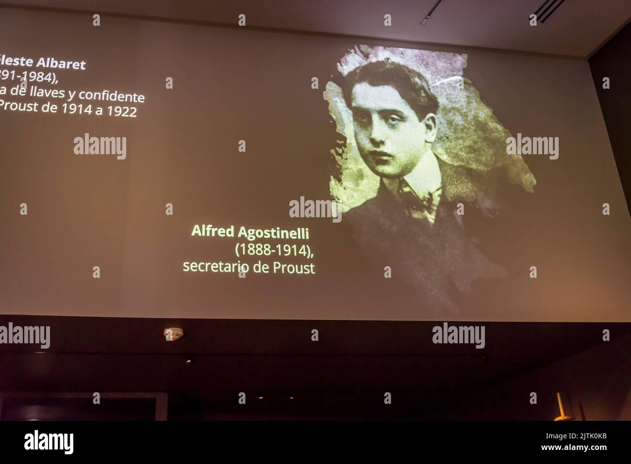 Photographs in the room of Marcel Proust, with his original furniture ...