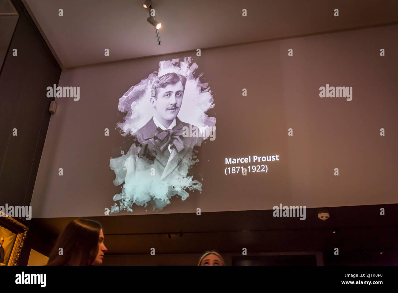 Photographs in the room of Marcel Proust, with his original furniture ...