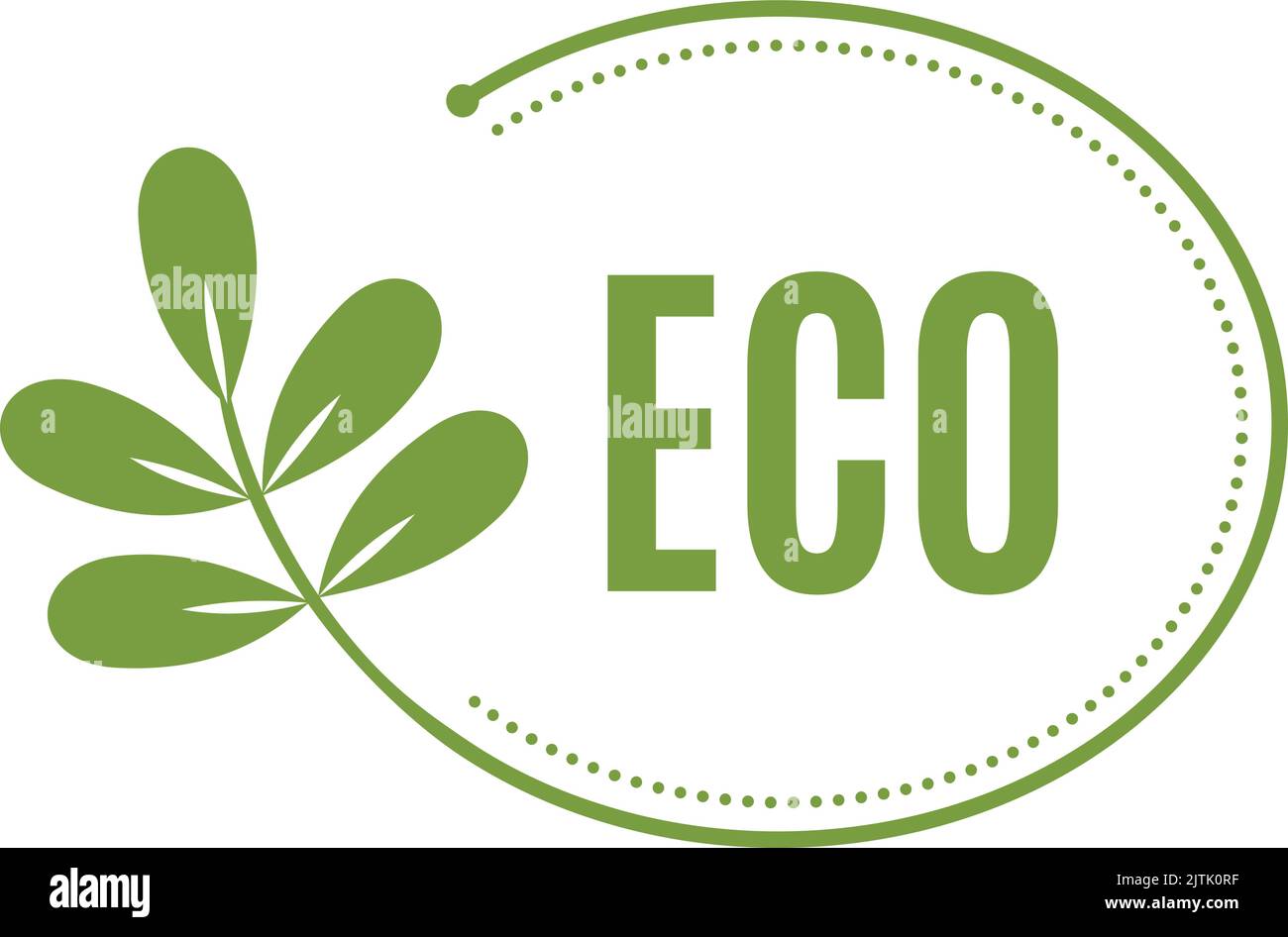 Eco emblem with green leaf. Planet friendly product Stock Vector Image ...