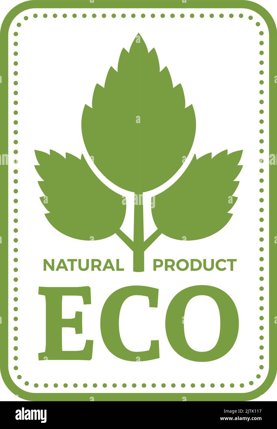 Eco label. Natural product sign. Green leaf emblem Stock Vector Image ...