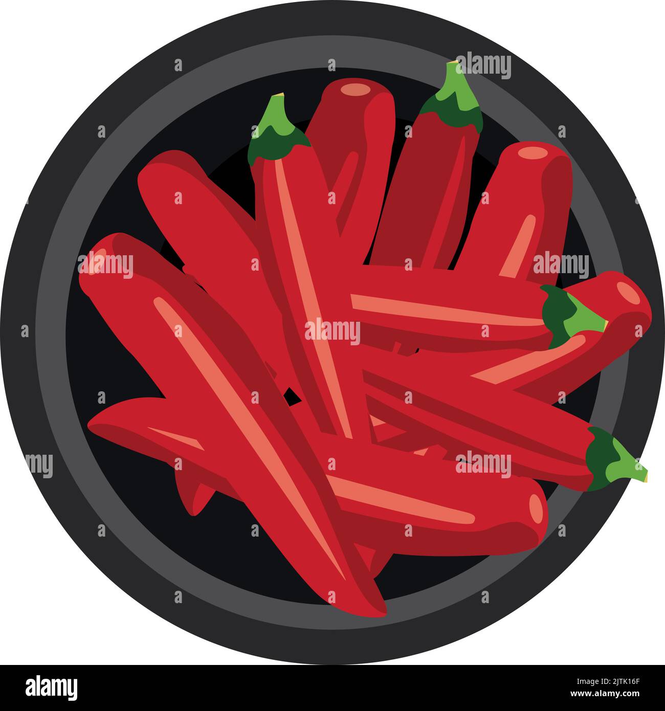 Chili pepper bowl icon Cut Out Stock Images & Pictures - Alamy