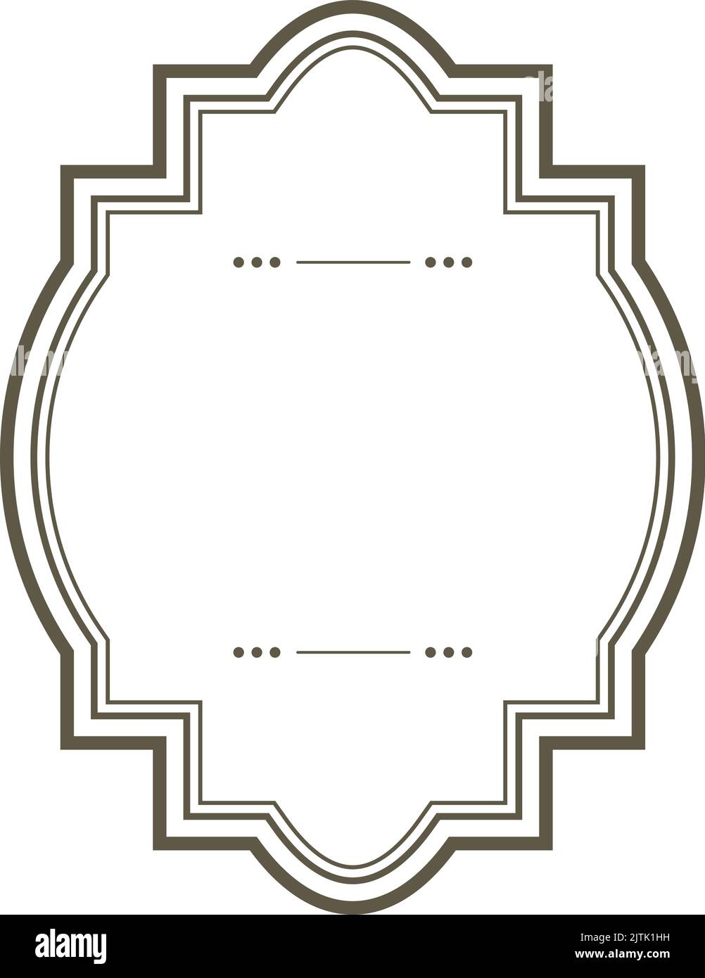 Decorative retro label template. Blank line frame Stock Vector Image ...