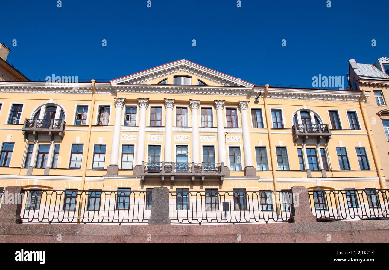 St. Petersburg, Russia - August 15 , 2022: Ancient building on the ...