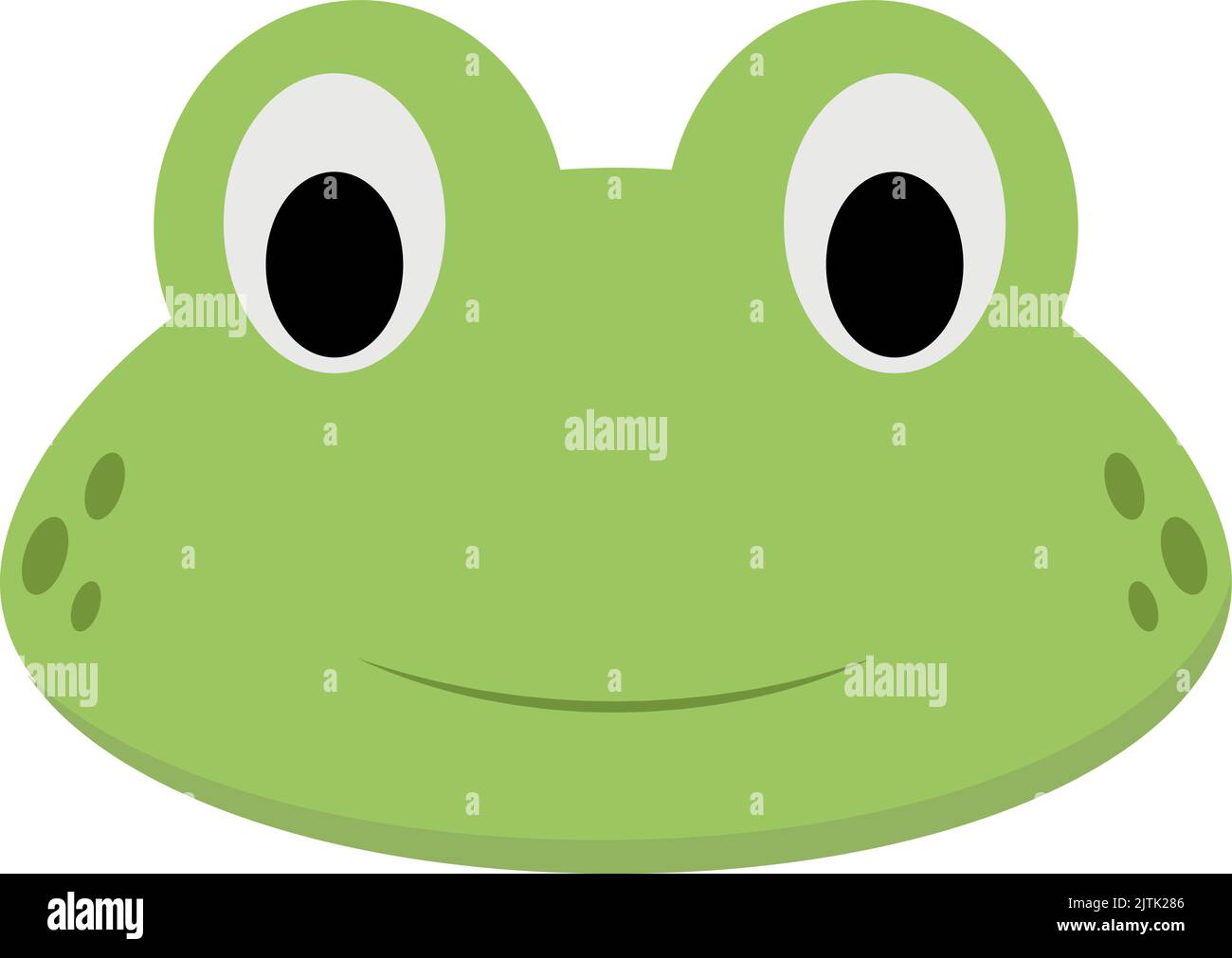 Frog face in cartoon style for children. Animal Faces Vector ...