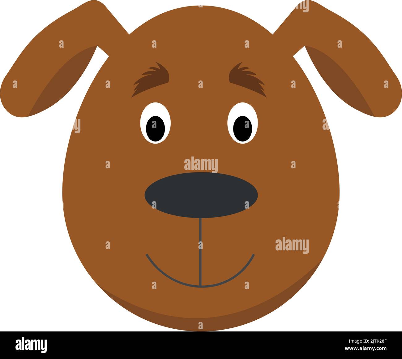 Dog face in cartoon style for children. Animal Faces Vector ...