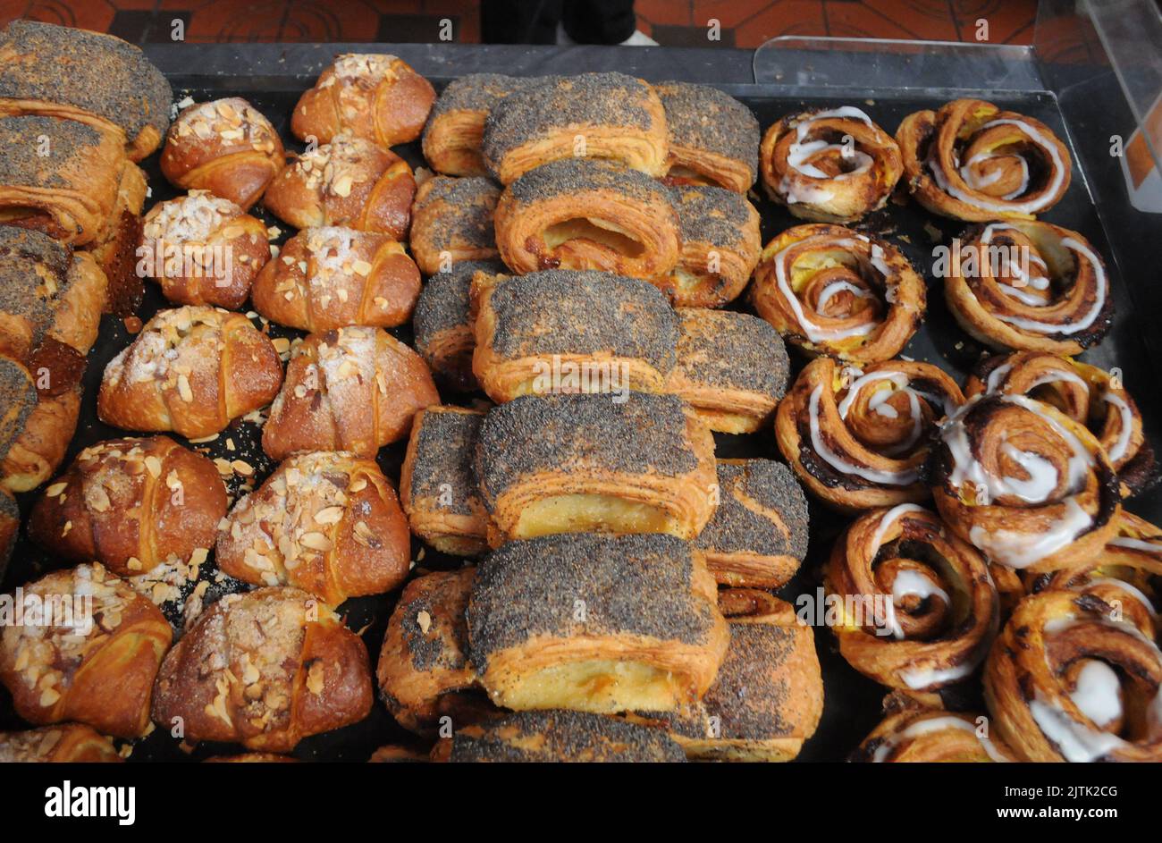 Copenhagen /Denmark/31 August 2022/ Various danish cakes nd pastries at ...