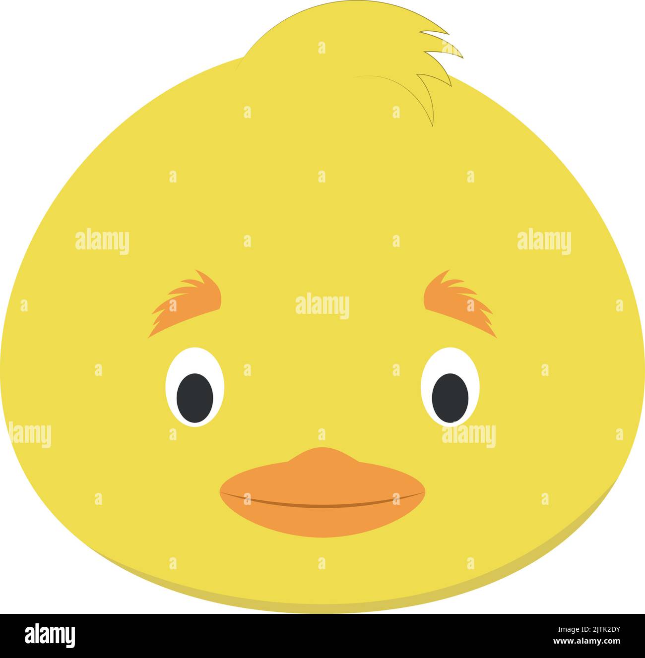 Chick face in cartoon style for children. Animal Faces Vector ...